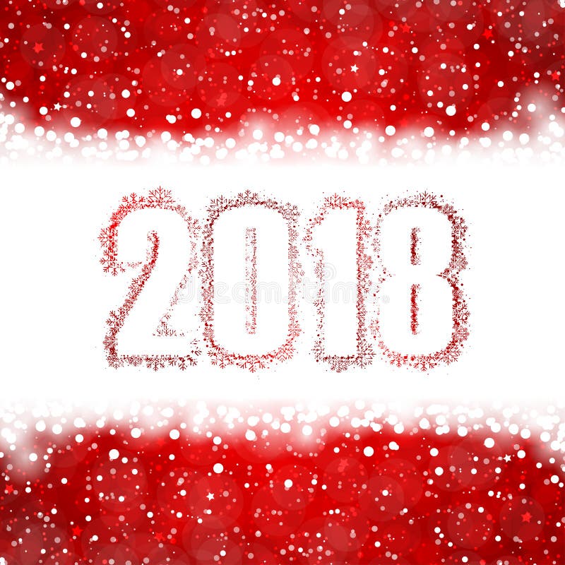 Happy 2018 New Year stock vector. Illustration of bokeh - 103131839