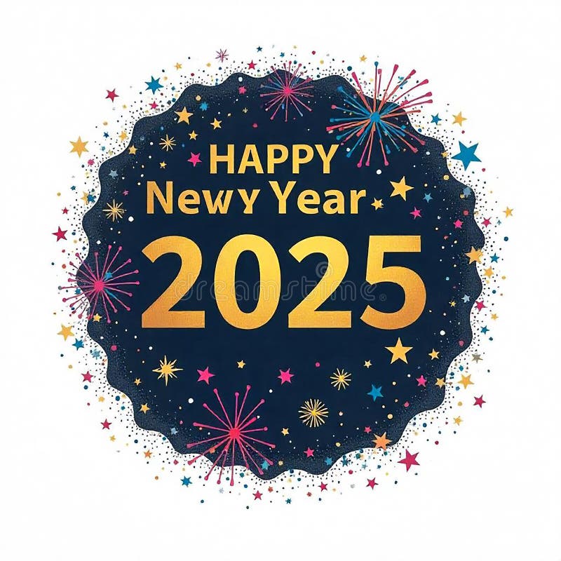 Happy New Year Wallpaper. Neuer Kalender 2025. Stock Abbildung ...