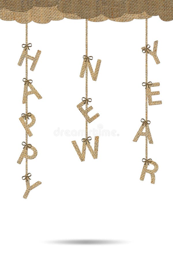 Happy new year words stock illustration. Illustration of gift - 48178688