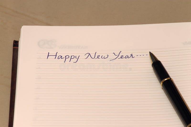 Happy new year stock image. Image of newyear, note, written - 46100977
