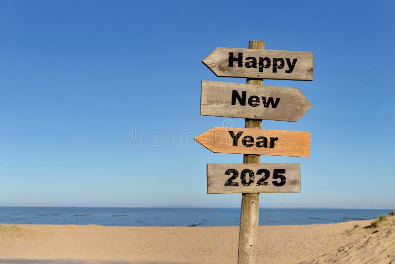 2025 Happy New Year with Space Copy on Purple Glitter Background Stock ...