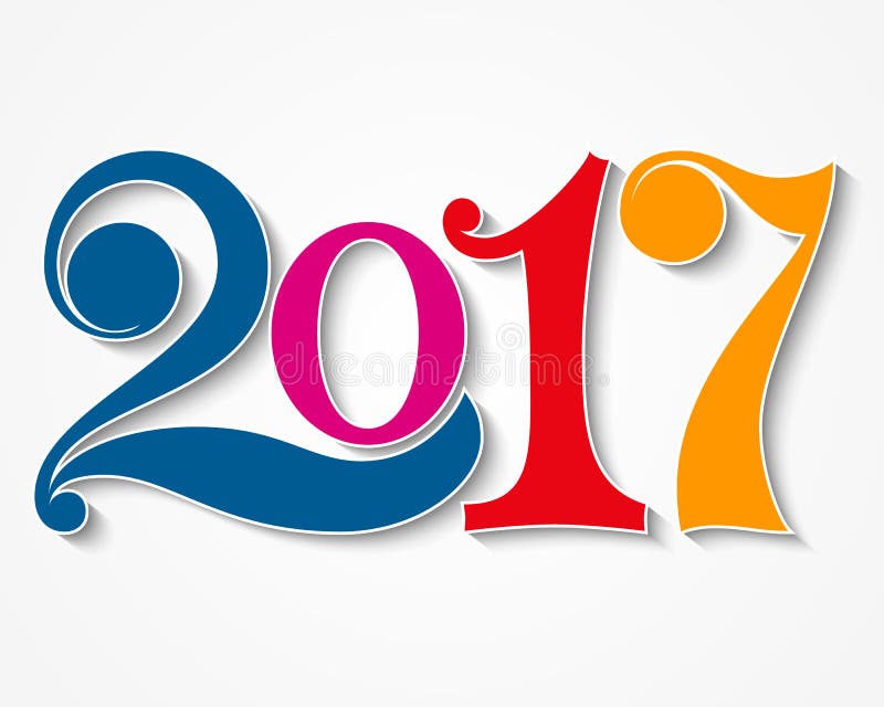 Happy New Year 2017. Year 2017 Design Element Stock Illustration ...