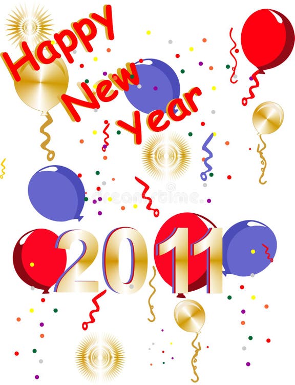 Happy New Years 2001 stock vector. Illustration of seasonal - 14383342