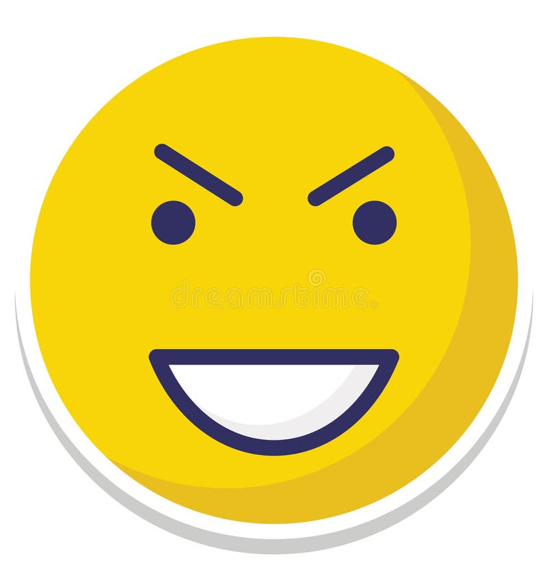 Happy, Nodding Vector Isolated Icon Which Can Easily Modify or Edit ...