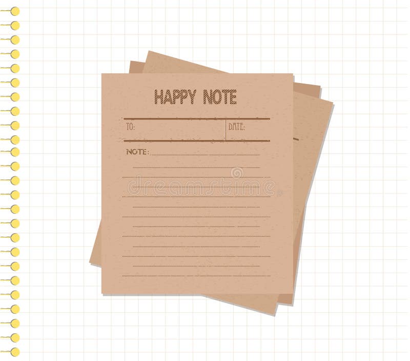 Happy notes cartoon stock illustration. Illustration of smiling - 64850132