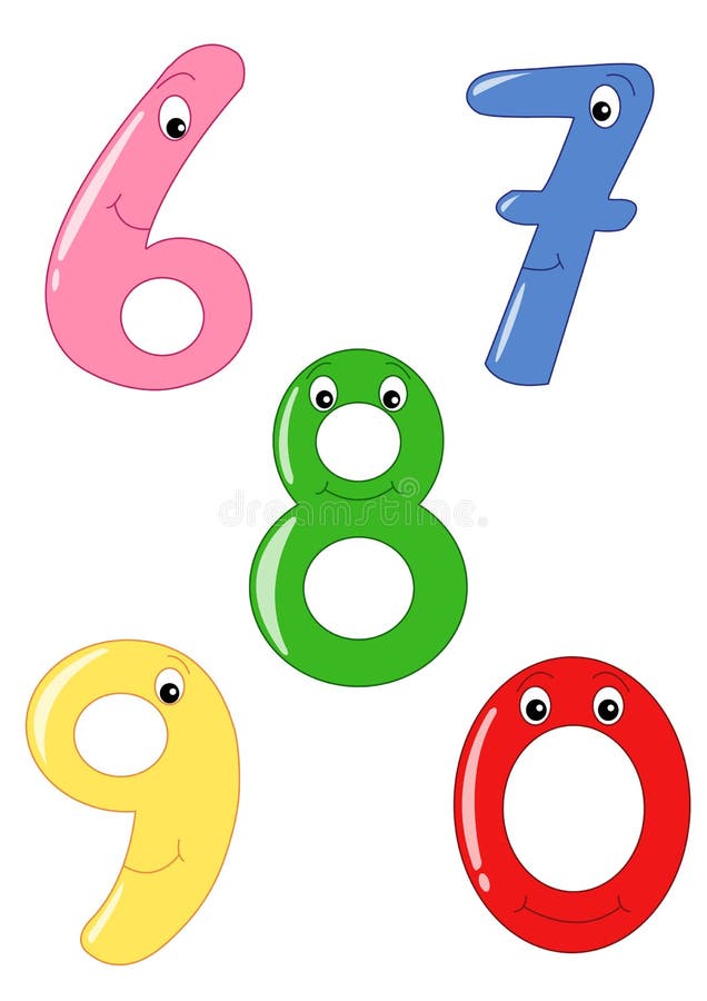 Happy numbers stock vector. Illustration of vector, education - 15615600
