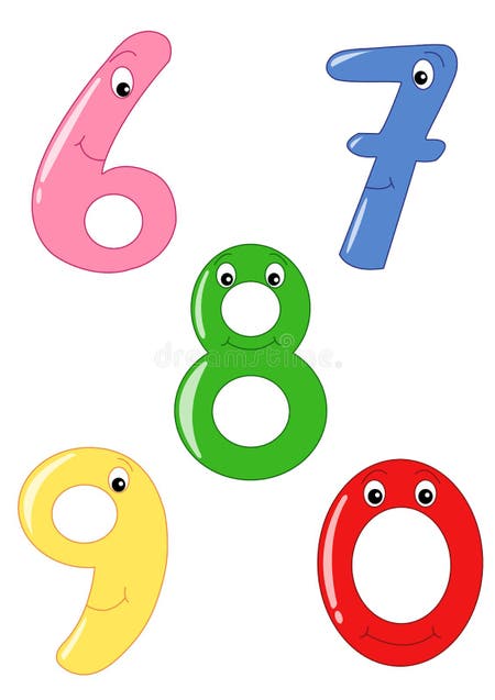 Happy numbers stock vector. Illustration of vector, education - 15615600