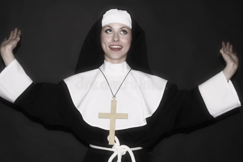 Happy nun stock photo. Image of devout, robe, clothing - 1839466