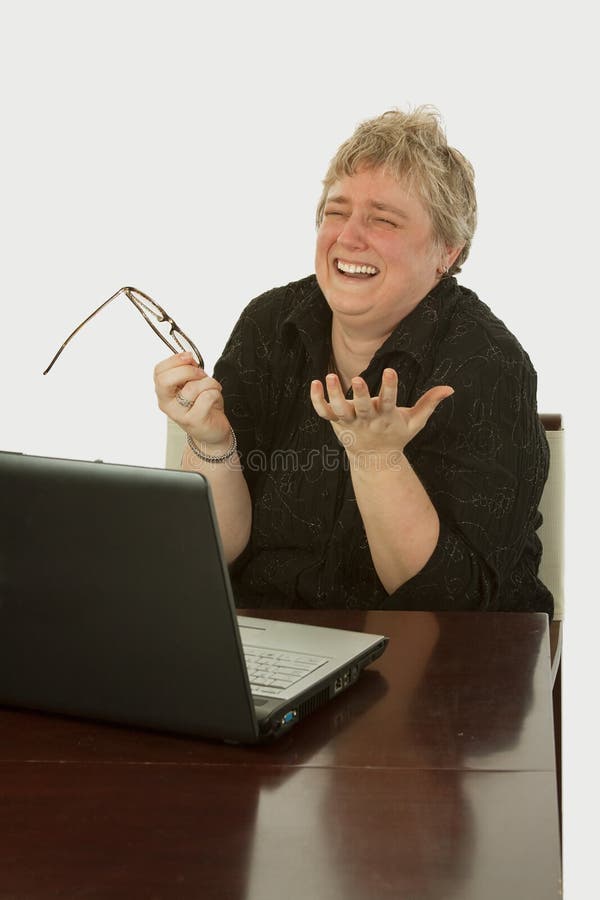 Happy office worker stock image. Image of worker, eyeglasses - 15475479