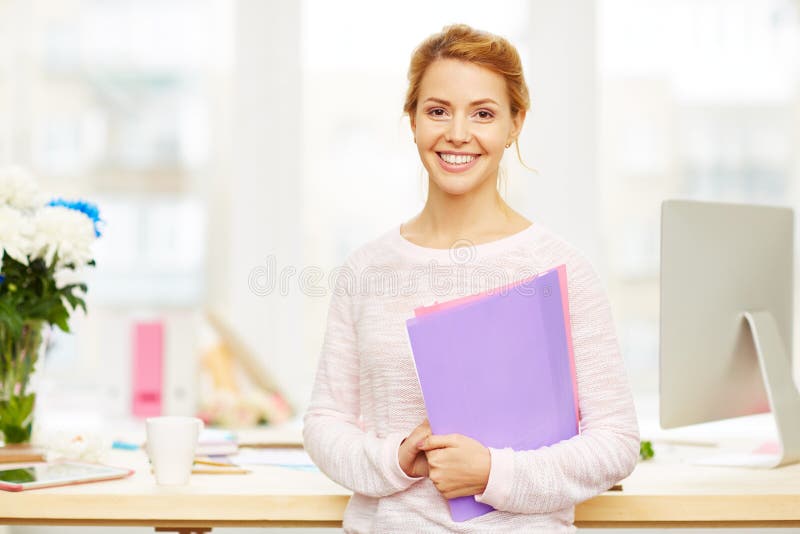 Happy office worker stock image. Image of coworker, foreground - 33658745