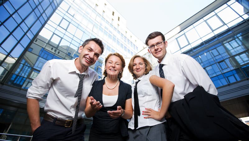 Happy office workers stock photo. Image of business, confident - 15633904