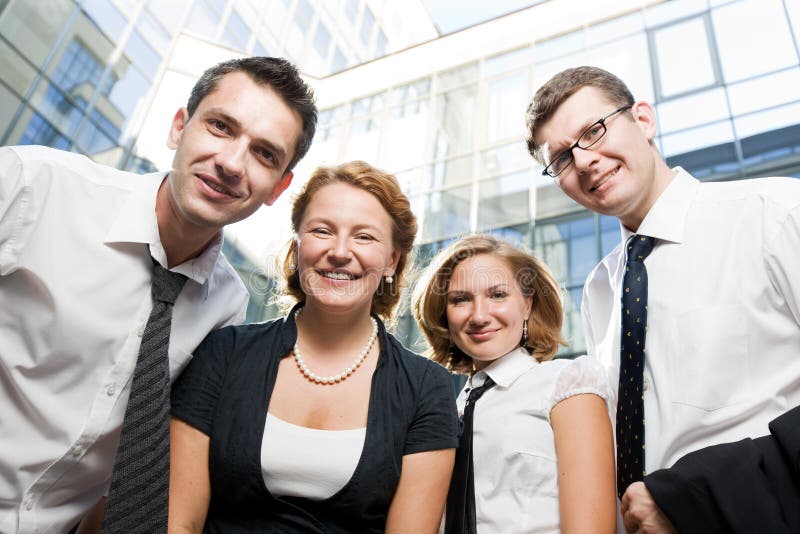 Happy office workers stock photo. Image of business, confident - 15633904