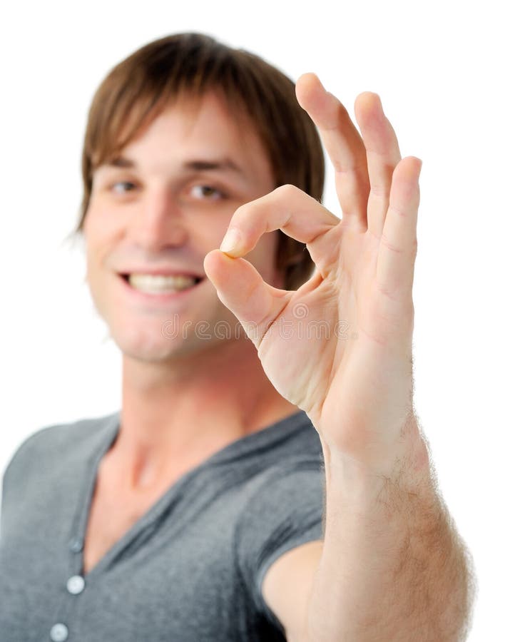 Happy ok sign stock image. Image of confident, cool, beautiful - 22774563