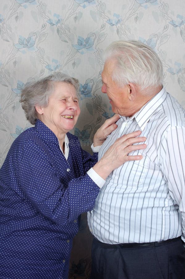Happy old couple laugh stock photo. Image of togetherness - 4378754