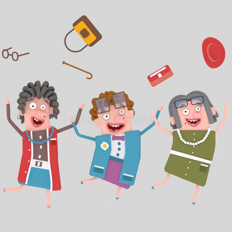 Group Old Ladies Stock Illustrations – 93 Group Old Ladies Stock ...
