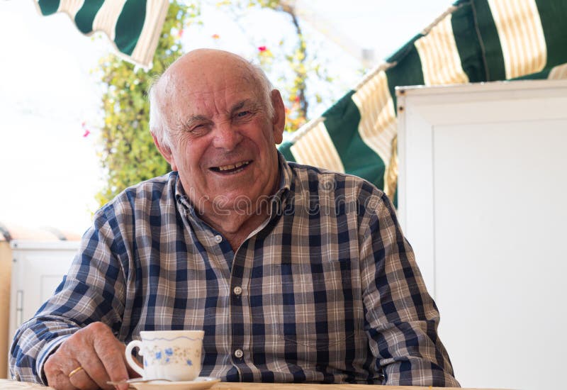 Grandfather Laughing while His Grandson Plays Guitar Stock Image ...