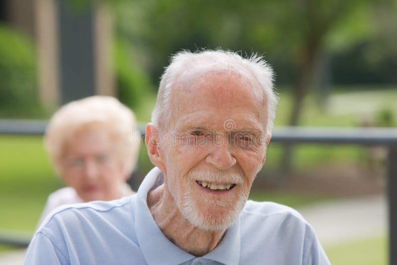 Happy old Man Outside stock image. Image of elderly, outdoor - 19147231