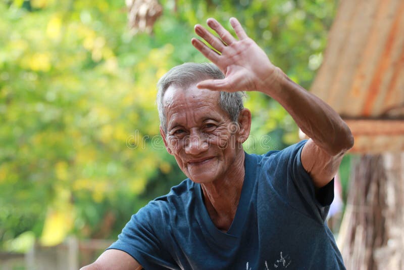 Happy old man smiling stock image. Image of friendly - 28858547