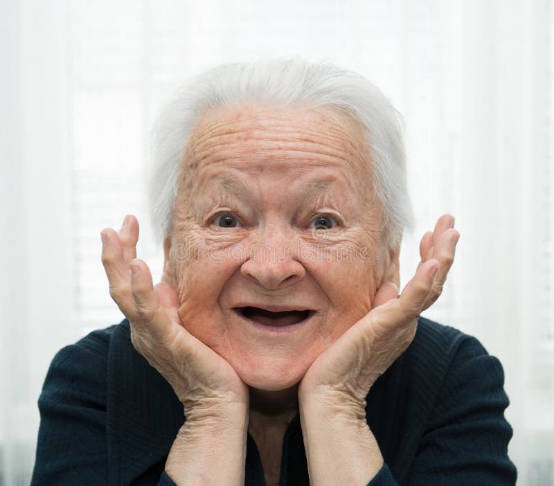 Happy old woman stock image. Image of senior, beautiful - 34118303