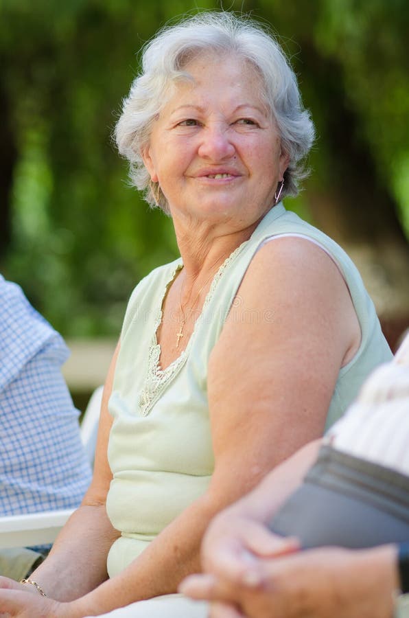 Happy old woman stock image. Image of hand, smile, elderly - 36603073