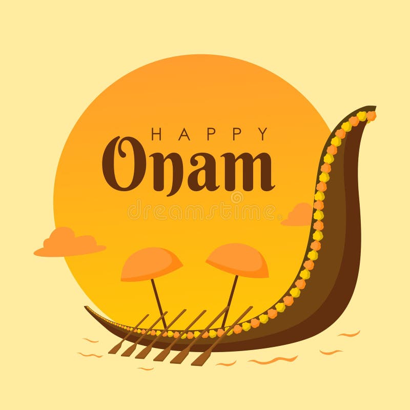 Happy Onam Poster Template Vector Stock Vector - Illustration of indian ...