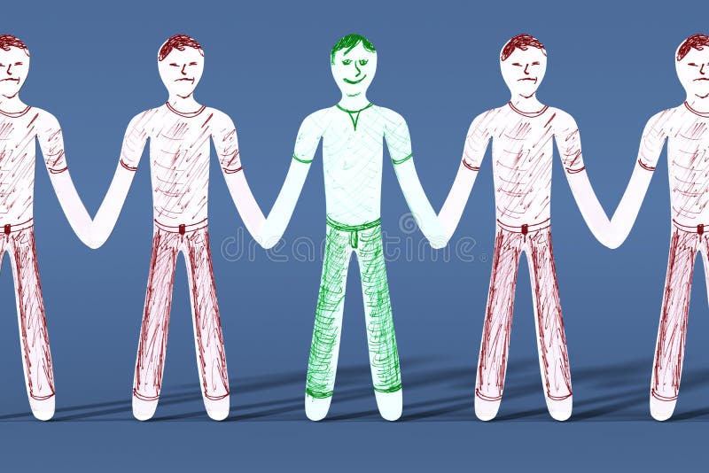 Happy one stock illustration. Illustration of friendship - 23981745