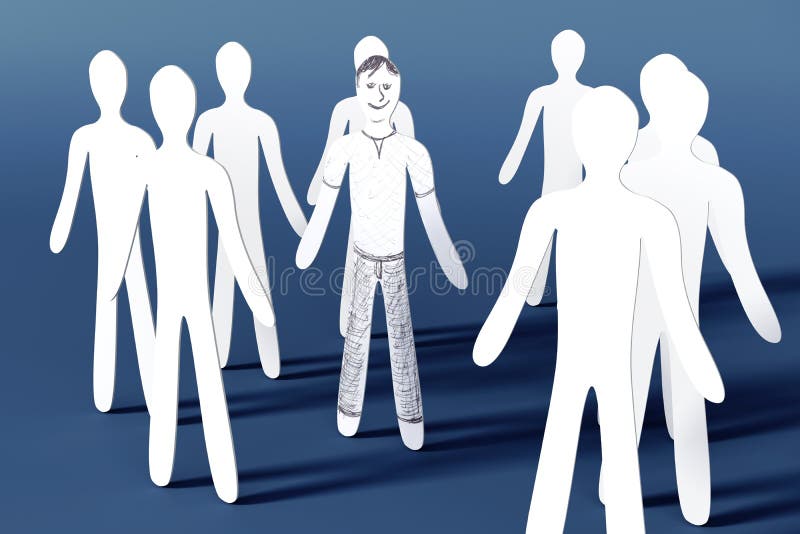 Happy one stock illustration. Illustration of person - 34623123