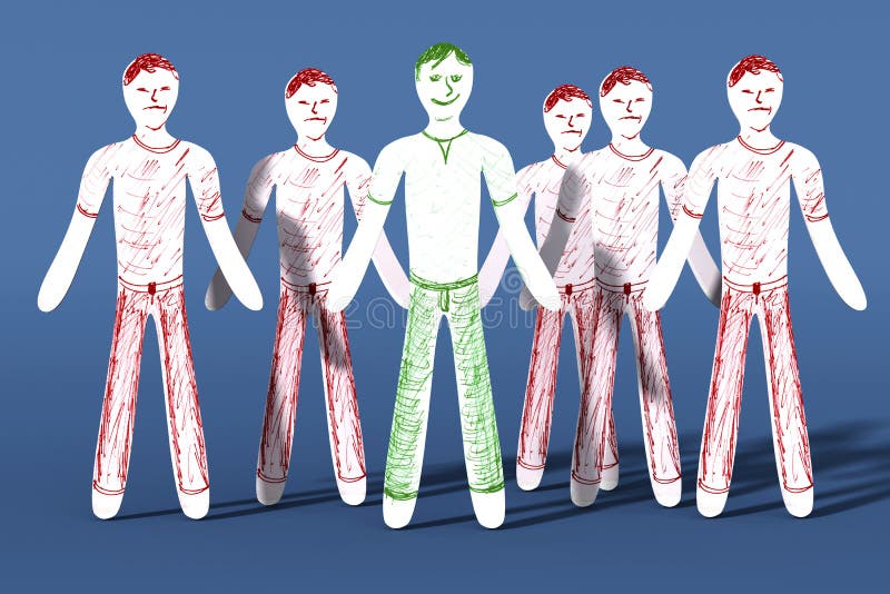 Happy one stock illustration. Illustration of comic, male - 30650562