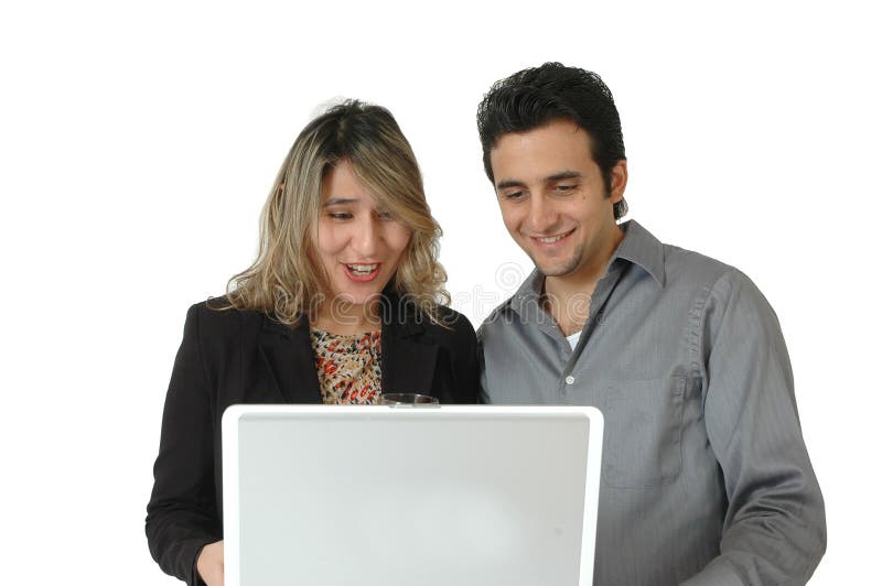 Happy Online Shoppers stock photo. Image of friends, couple - 2223024