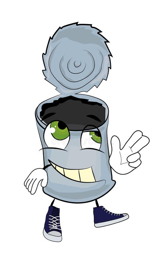 Happy Opened can cartoon stock illustration. Illustration of happy ...