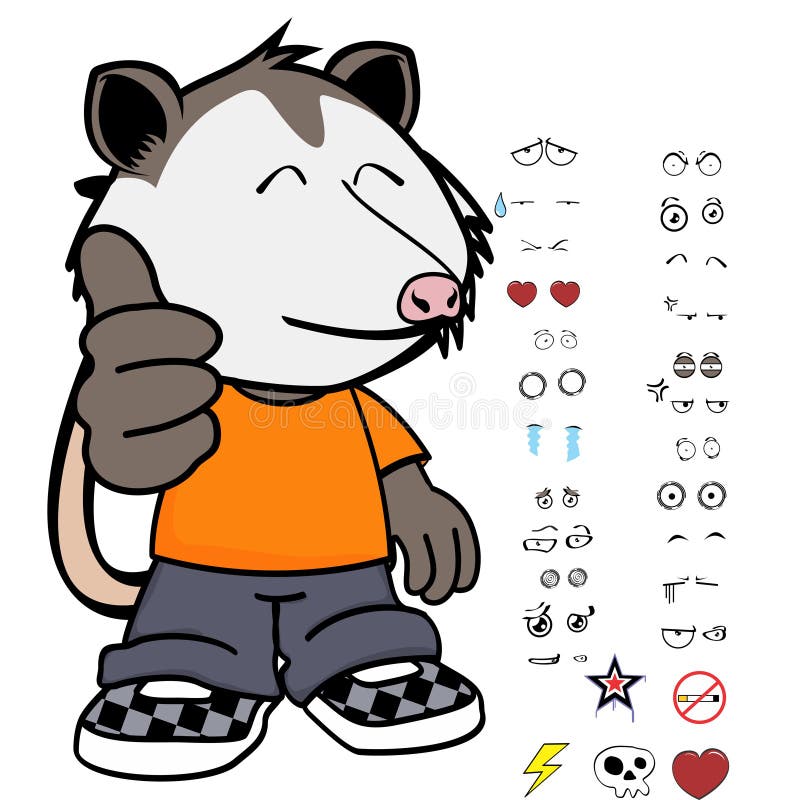 Opossum Character Stock Illustrations – 503 Opossum Character Stock ...