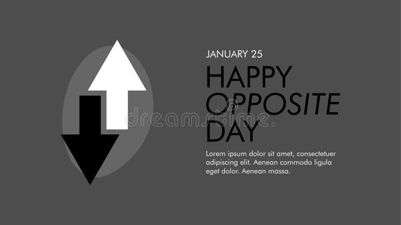 Happy Opposite Day Banner Design Stock Illustration - Illustration of ...