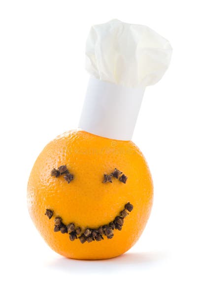 Happy orange chef stock image. Image of clove, enjoying - 11086707