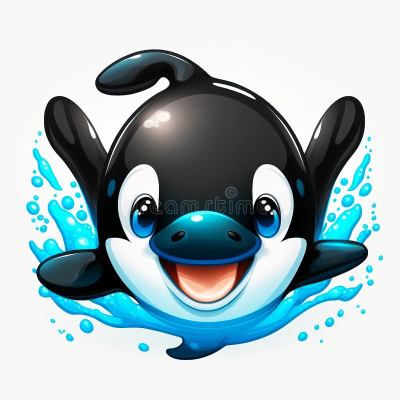 HAPPY ORCA EMOJI - AI GENERATED Stock Illustration - Illustration of ...