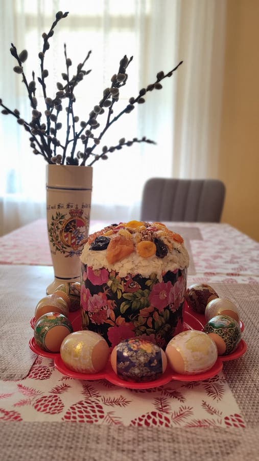 Happy Orthodox Easter Table Stock Photo - Image of produce, icing ...