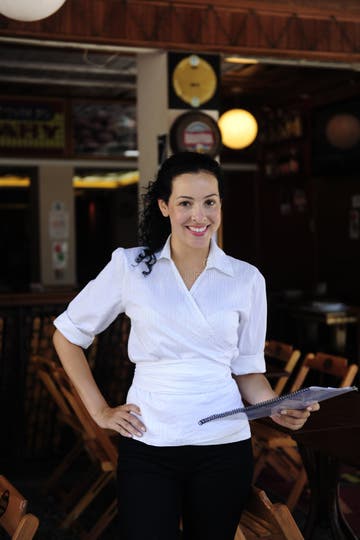 Happy Owner of a Restaurant Stock Photo - Image of daytime, hold: 12835330