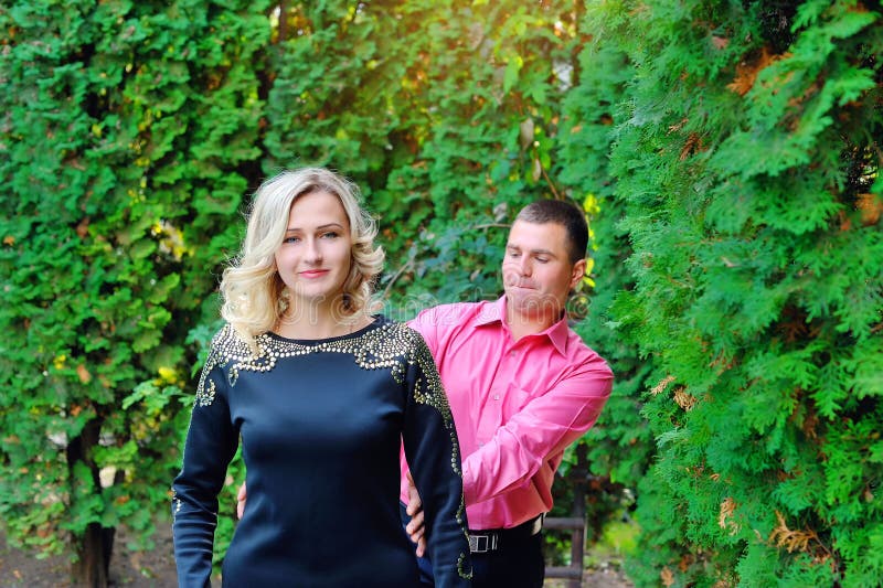 Happy Pair Has Rest Summer Garden Stock Photos - Free & Royalty-Free ...