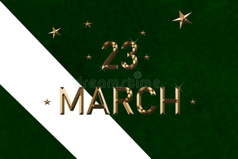 Happy Pakistan S Resolution Day 23rd March Stock Illustration ...