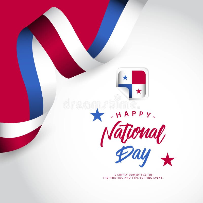 Happy Panama National Day Vector Design Illustration Stock Vector ...