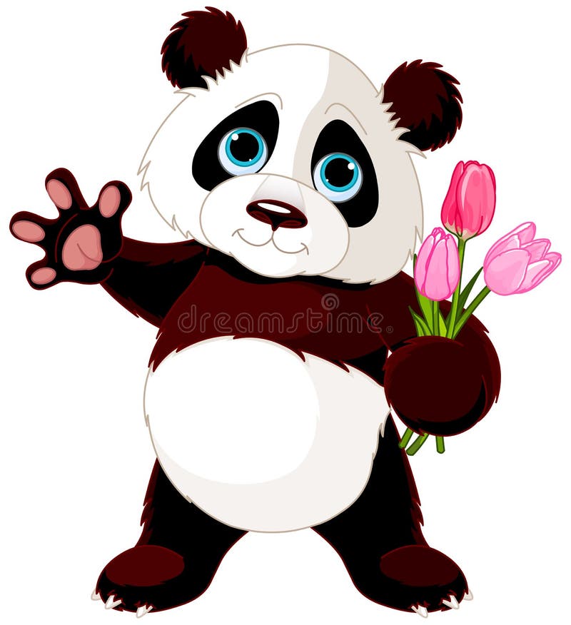 Happy Panda stock vector. Illustration of clipart, cartoon - 19735131