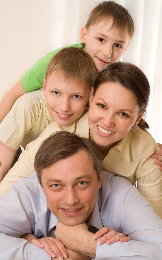 Happy Parents with Children Stock Photo - Image of life, eyes: 14004234