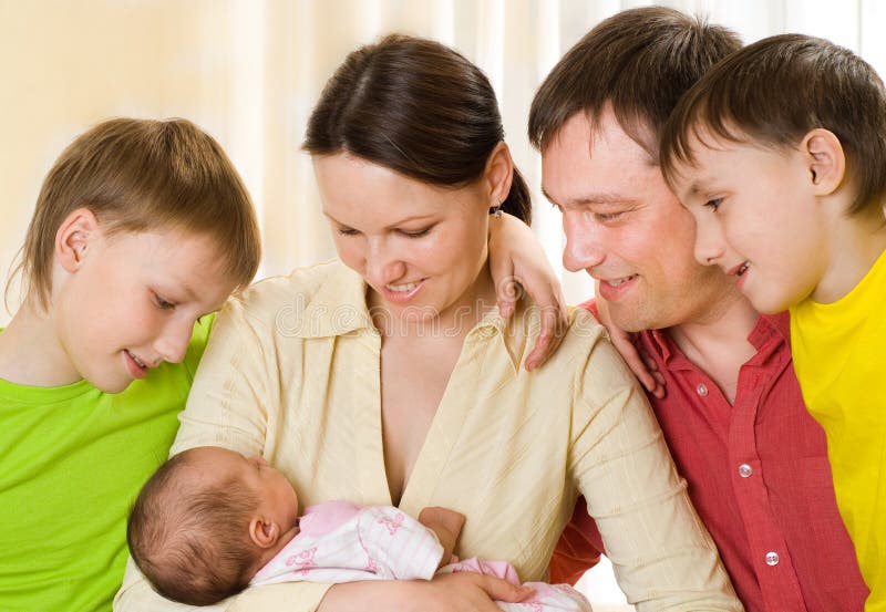 Happy parents and children stock image. Image of hand - 14512239