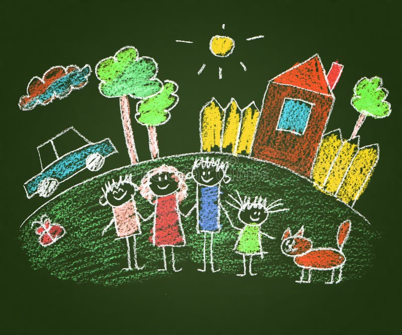 Happy parents and children stock illustration. Illustration of happy ...