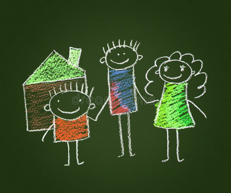 Happy parents and children stock illustration. Illustration of grass ...