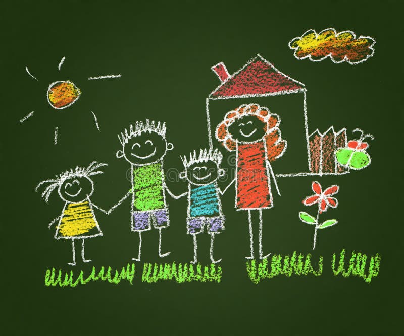 Happy parents and children stock illustration. Illustration of happy ...