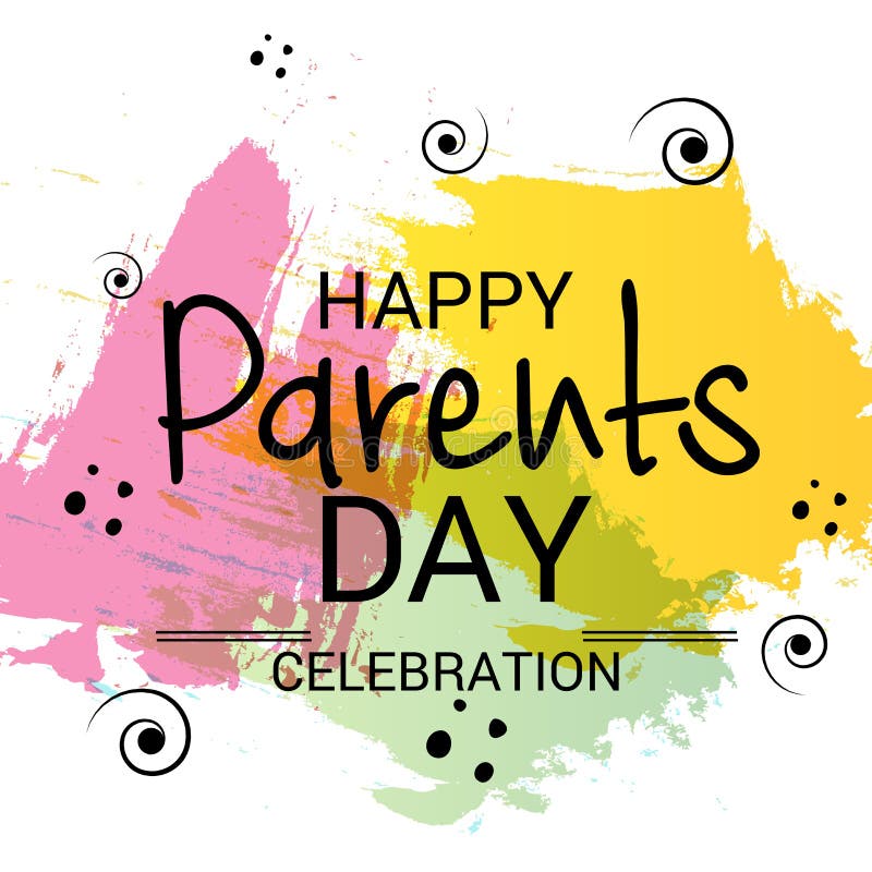 Happy Parents Day. stock illustration. Illustration of flyer - 117570707