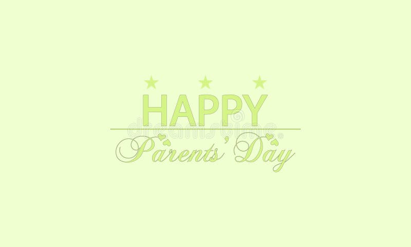 Happy Parents Day Memorable with these Text Design Stock Vector ...