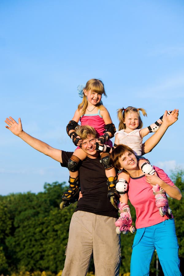 Happy parents with kids stock photo. Image of parent - 15268020