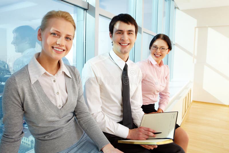 Happy partners stock image. Image of portrait, businesspeople - 16889237