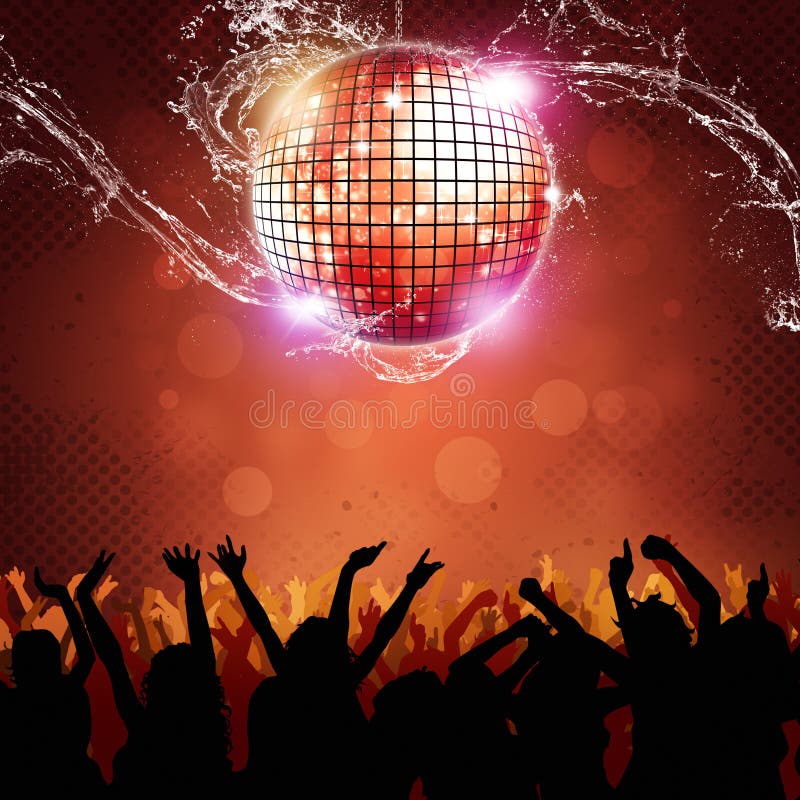 Happy Party Crowd stock illustration. Illustration of event - 35208512